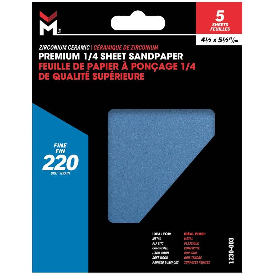 BENCHMARK 1/4 Sheet Zirconium Ceramic Sandpaper | Home Hardware