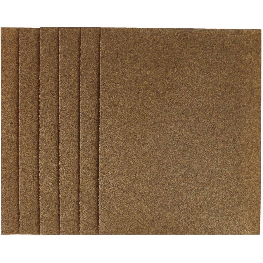 BENCHMARK 6 Pack 100 Grit 1/4 Sheet Aluminum Oxide Sandpaper | Home ...