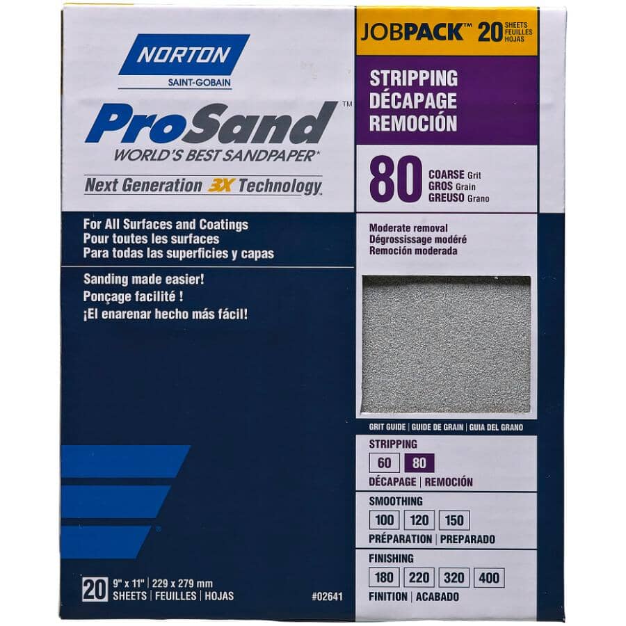 NORTON ProSand 80 Grit Premium Aluminum Oxide Sandpaper | Home Hardware