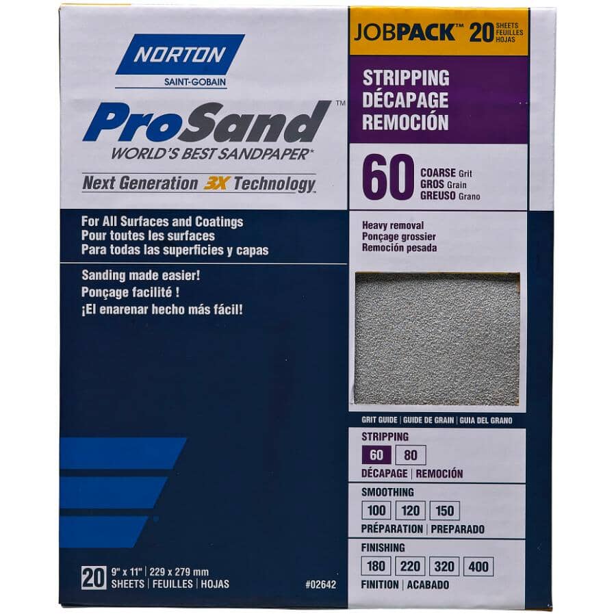 NORTON ProSand 60 Grit Premium Aluminum Oxide Sandpaper | Home Hardware