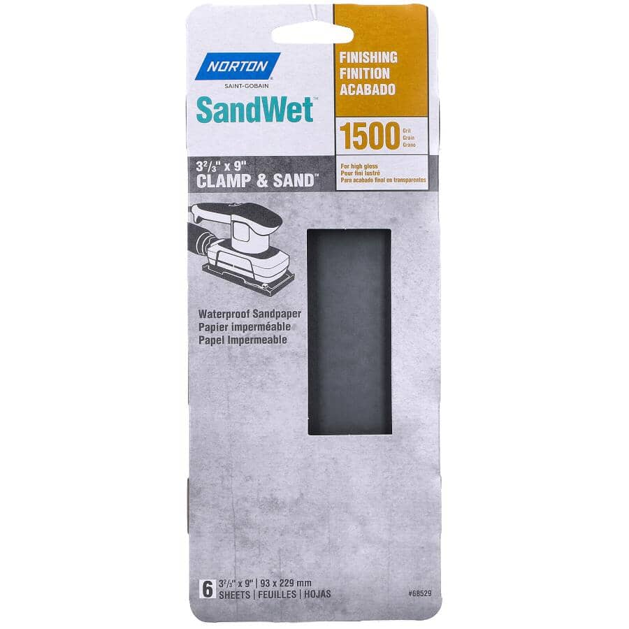 NORTON SandWet 1500 Grit Aluminum Oxide Sandpaper | Home Hardware