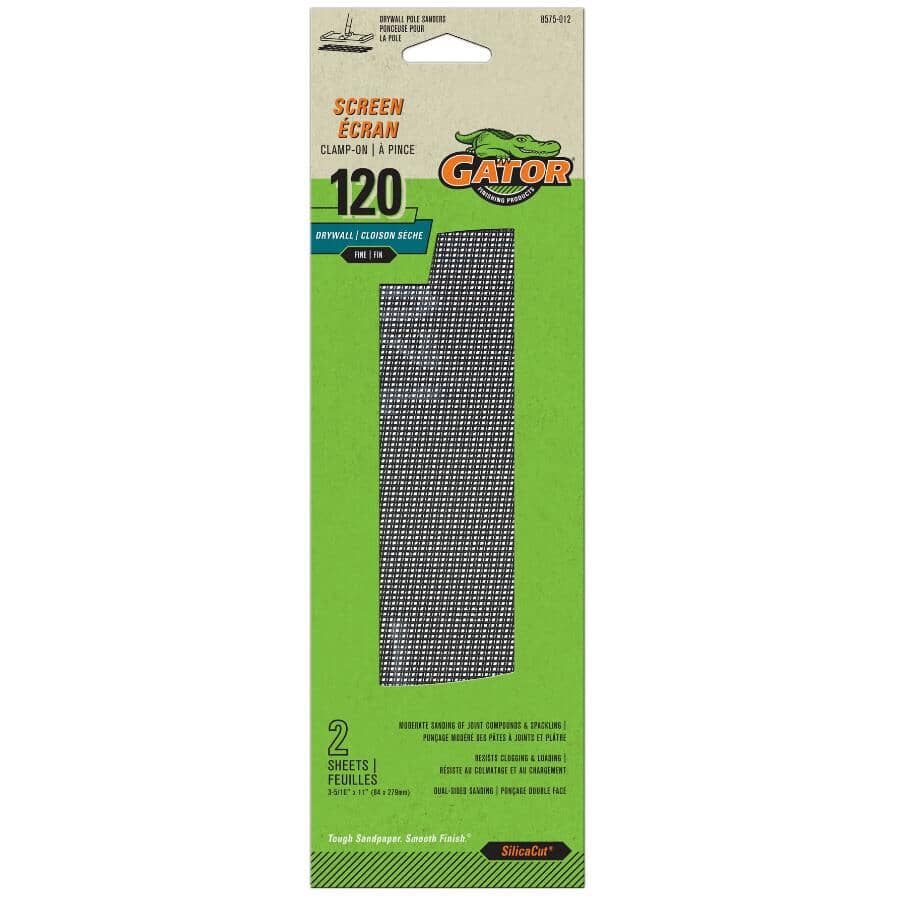 GATOR 120 Grit Drywall Clamp-On Precut Sanding Screens | Home Hardware