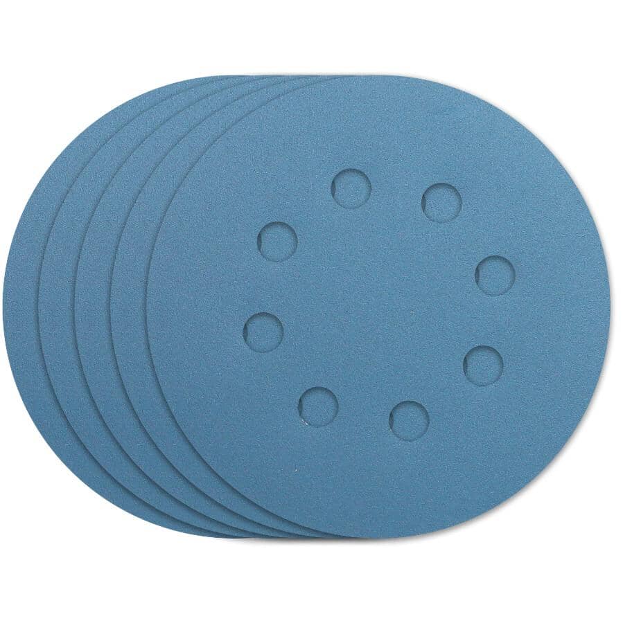 BENCHMARK 5" 320 Grit Zirconium Ceramic Hook & Loop Sanding Discs, with ...