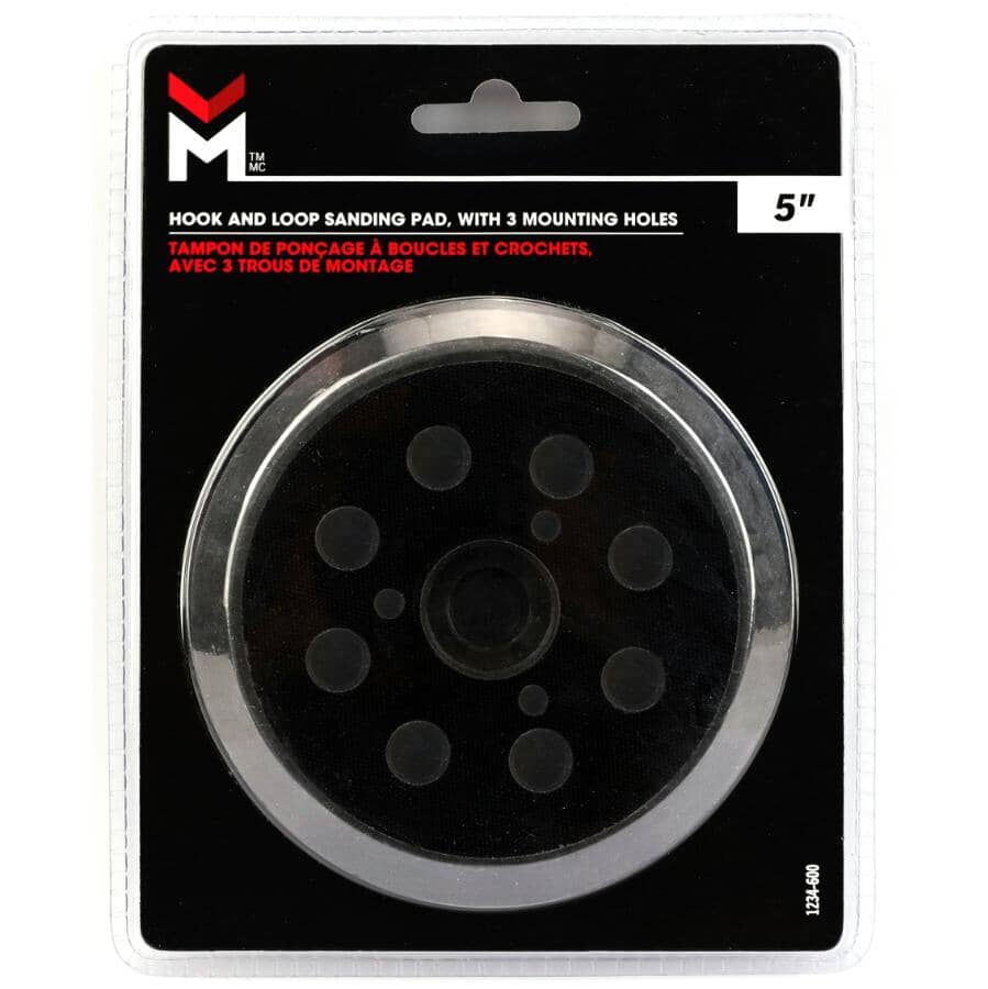 BENCHMARK 5" Hook & Loop Sanding Pad, with 3 Mounting Holes | Home Hardware