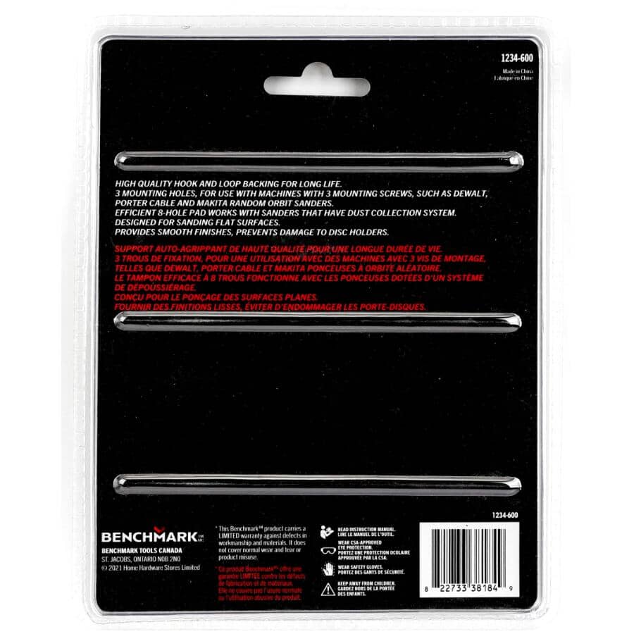 BENCHMARK 5" Hook & Loop Sanding Pad, with 3 Mounting Holes | Home Hardware