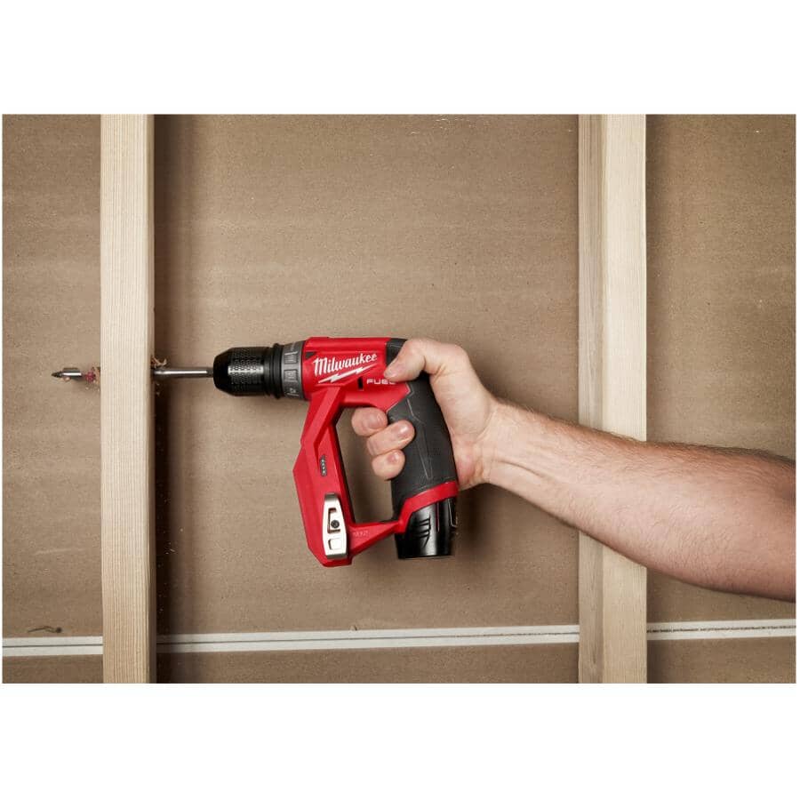 MILWAUKEE M12 Fuel 12V 3/8" Cordless Installation Driver Drill Kit ...