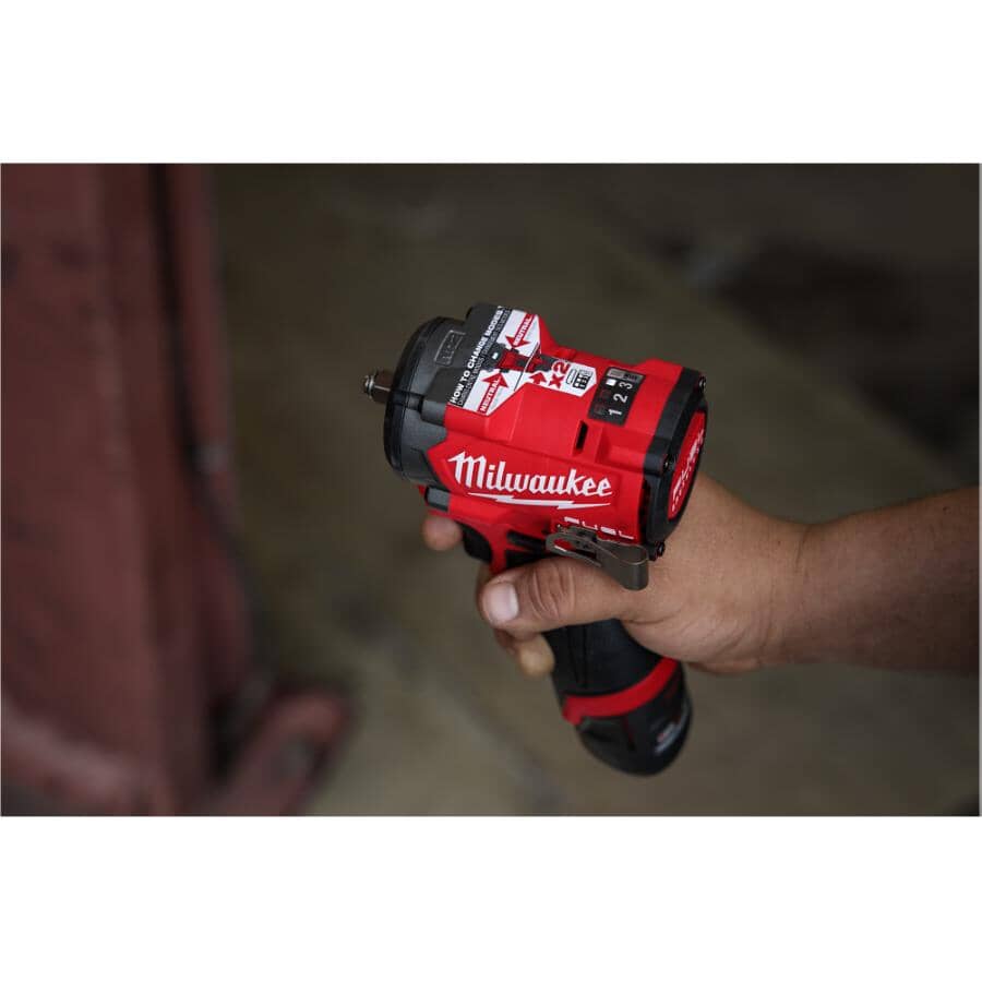 MILWAUKEE M12 Fuel 12V 3/8" Lithium-ion Cordless Stubby Impact Wrench ...