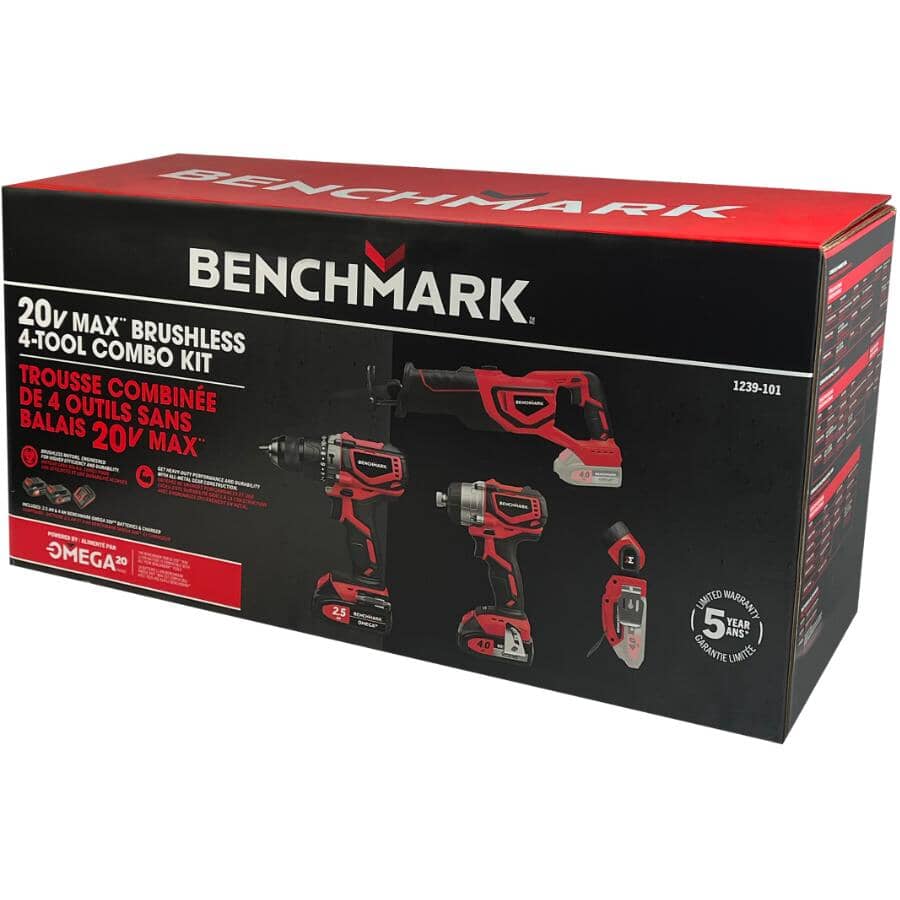 BENCHMARK 20V Max Lithium-ion Cordless Combo Kit | Home Hardware