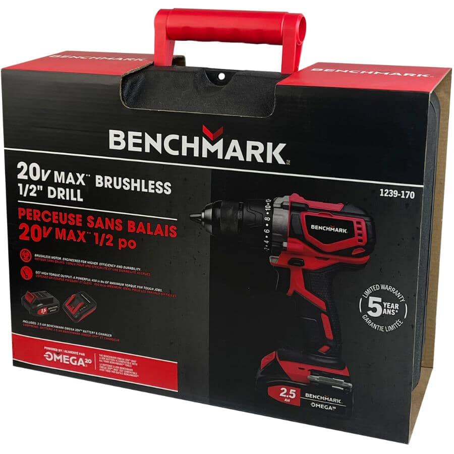 BENCHMARK 20V Max 1/2" Cordless Drill Driver Kit | Home Hardware