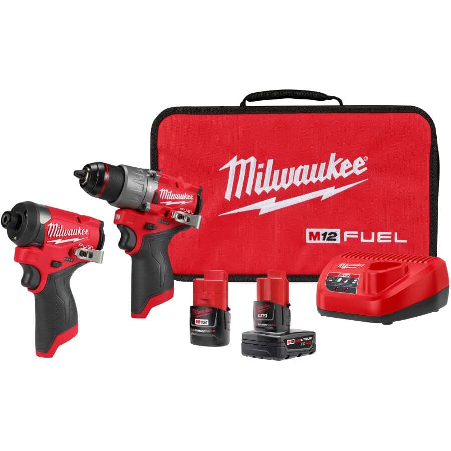 MILWAUKEE M12 Fuel 12V Cordless Hammer Drill & Impact Driver Combo Kit | Home Hardware