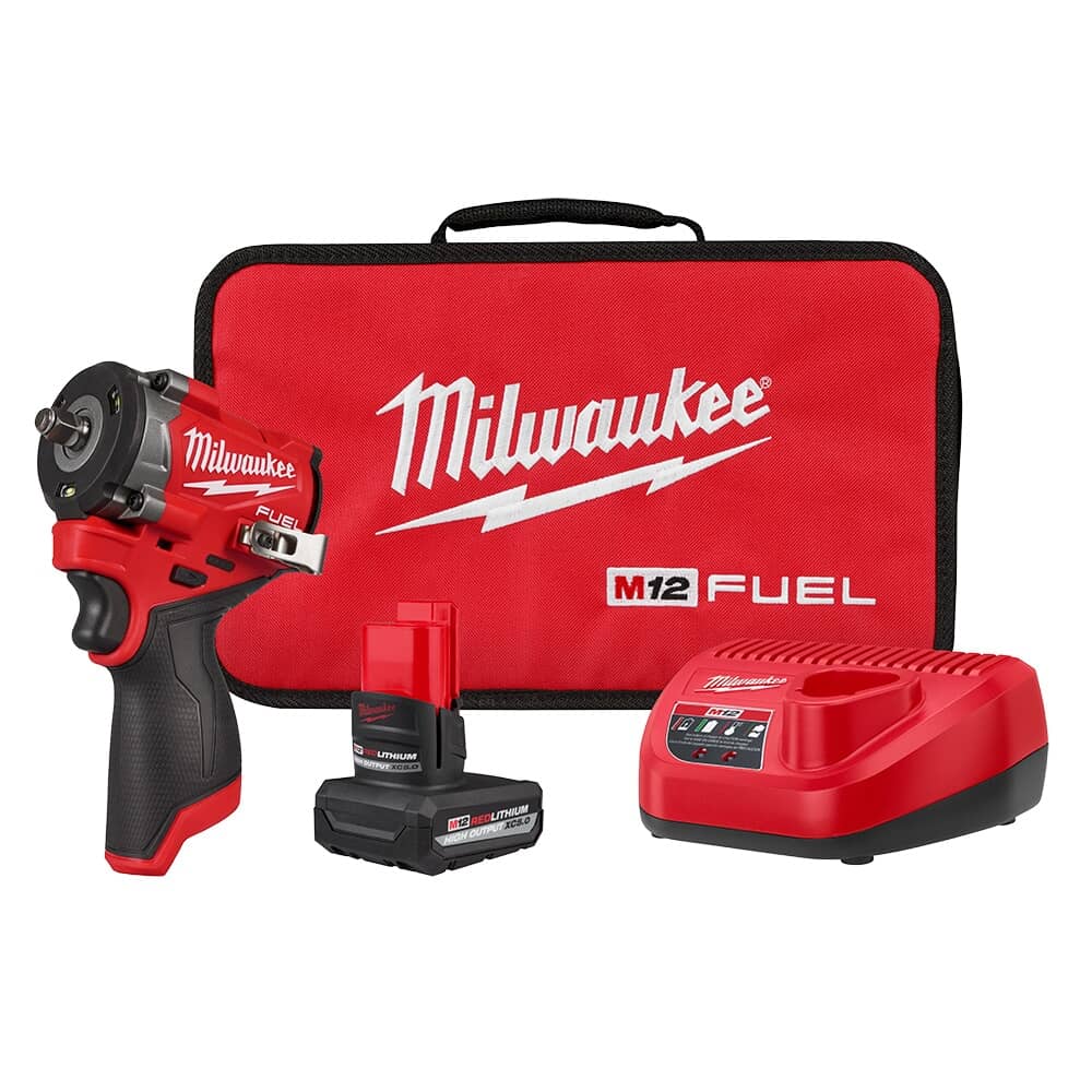 MILWAUKEE M12 FUEL Stubby 3/8" Impact Wrench Kit | Home Hardware