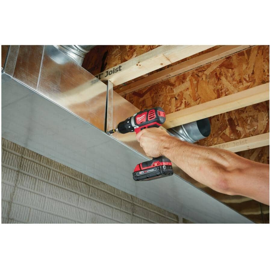 MILWAUKEE M18 Redlithium Cordless Compact 1/2" Drill Driver Kit – 18V ...