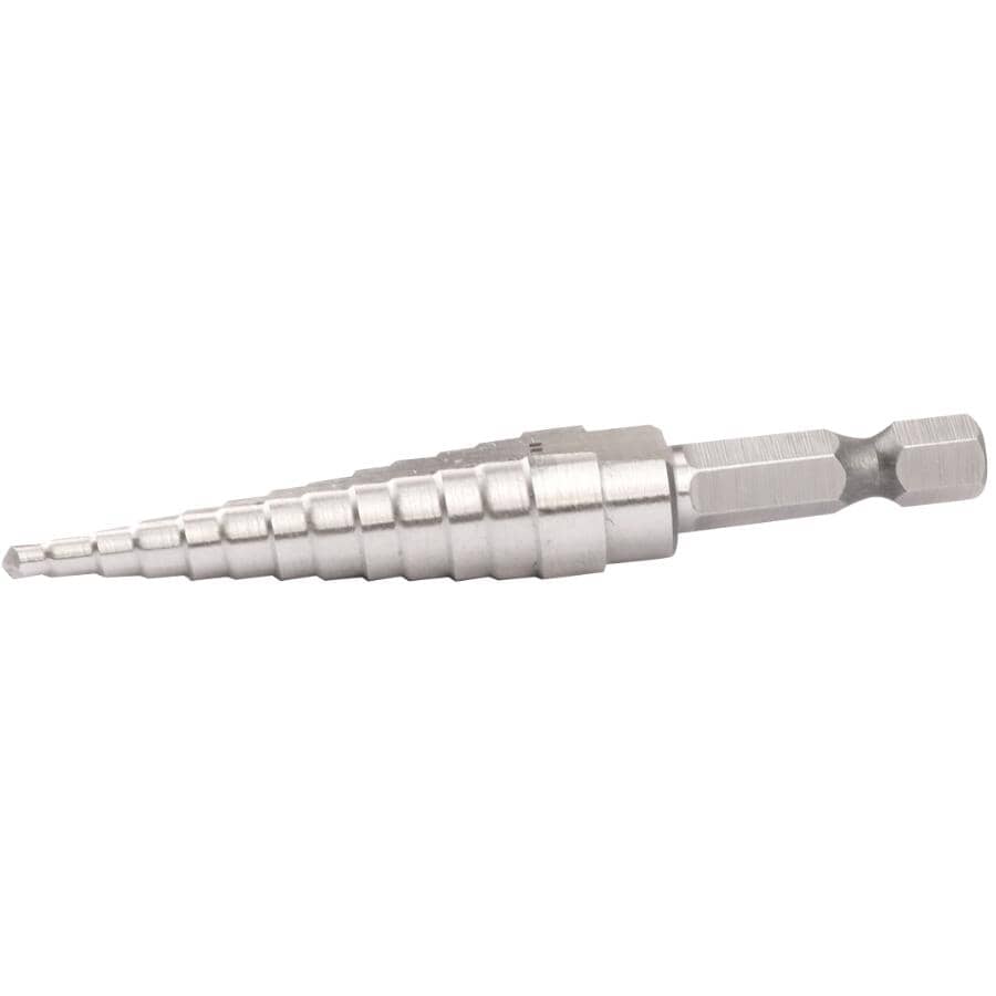BENCHMARK 1/4" 13 Hole High Speed M2 Steel Step Drill Bit | Home Hardware