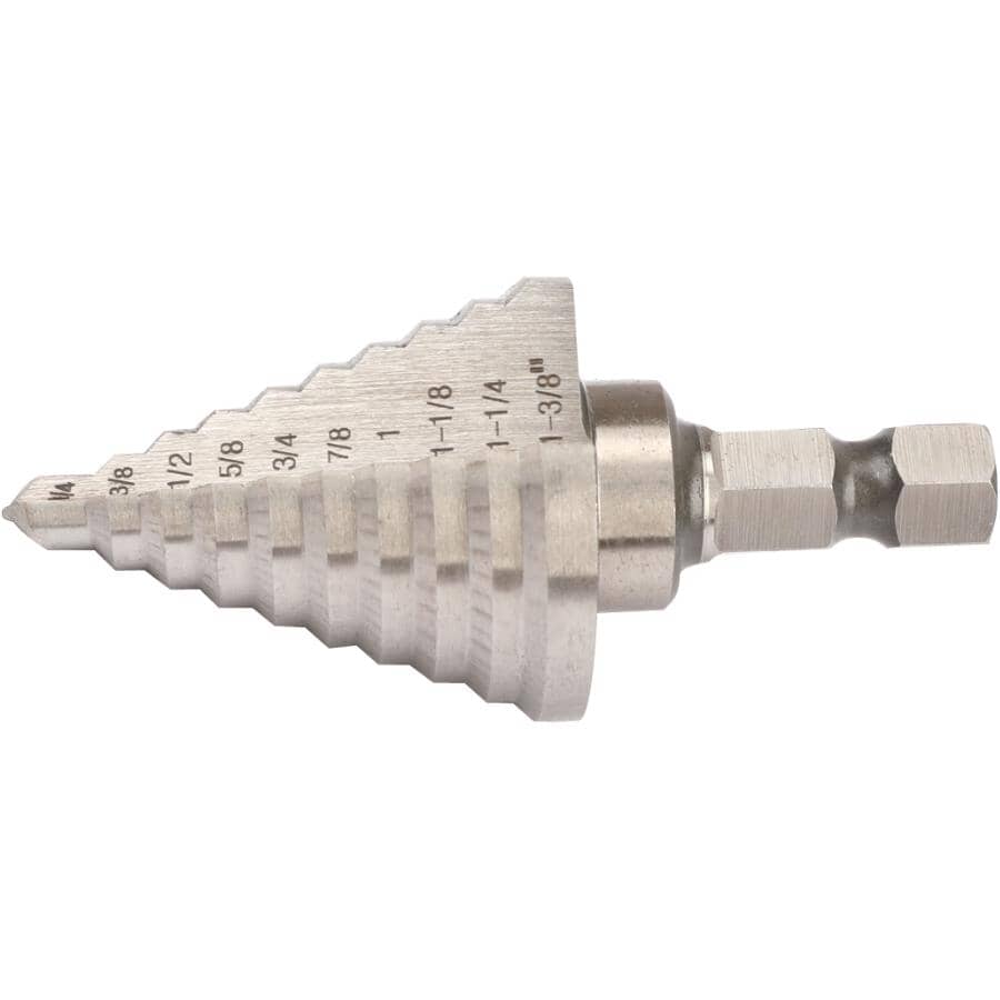 BENCHMARK 3/8" 10 Hole High Speed M2 Steel Step Drill Bit | Home Hardware