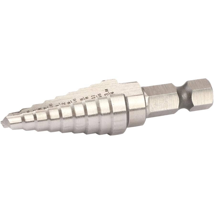 BENCHMARK 3/8" 9 Hole High Speed M2 Steel Step Drill Bit | Home Hardware