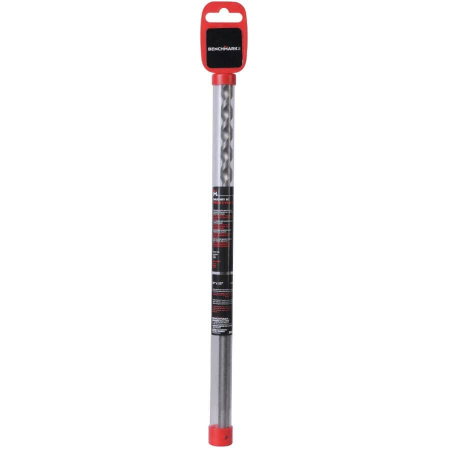 BENCHMARK 1/2" x 12" Extra Long Tungsten Carbide Masonry Drill Bit ...