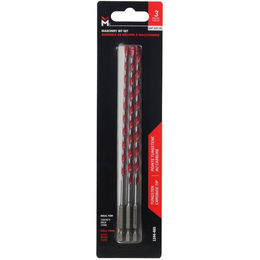 BENCHMARK Tungsten Carbide Masonry Drill Bit Set | Home Hardware