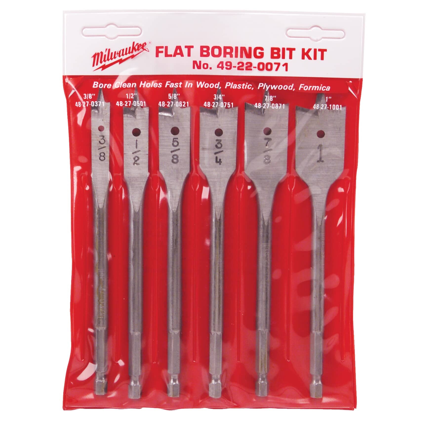 MILWAUKEE 6" Universal Flat Boring Drill Bit Set | Home Hardware
