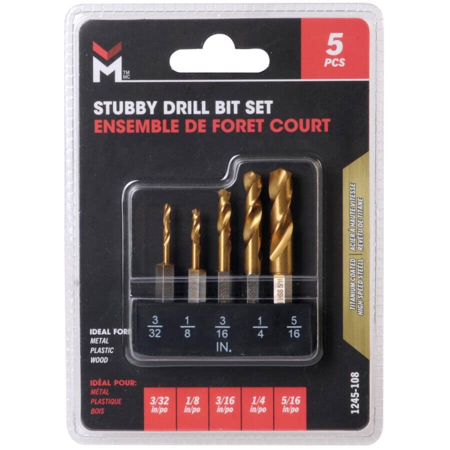 BENCHMARK Titanium Stubby Drill Bit Set | Home Hardware