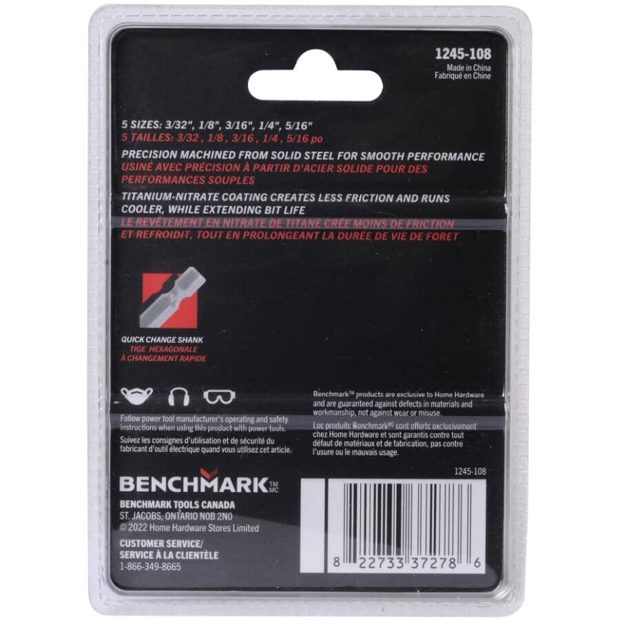 BENCHMARK Titanium Stubby Drill Bit Set | Home Hardware