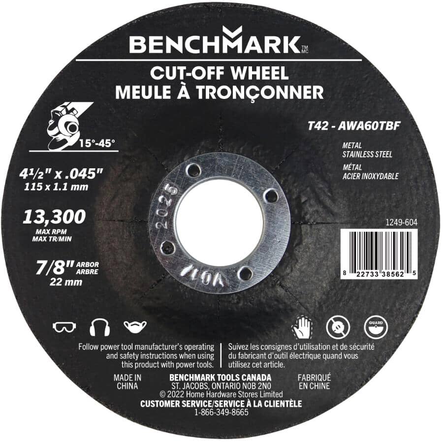 BENCHMARK 4-1/2" x 0.045" x 7/8" Depressed Centre Metal Cut | Home Hardware