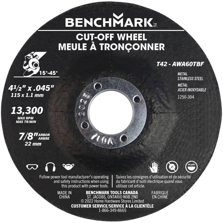 BENCHMARK 4-1/2" x 0.045" x 7/8" Depressed Centre Metal Cut | Home Hardware