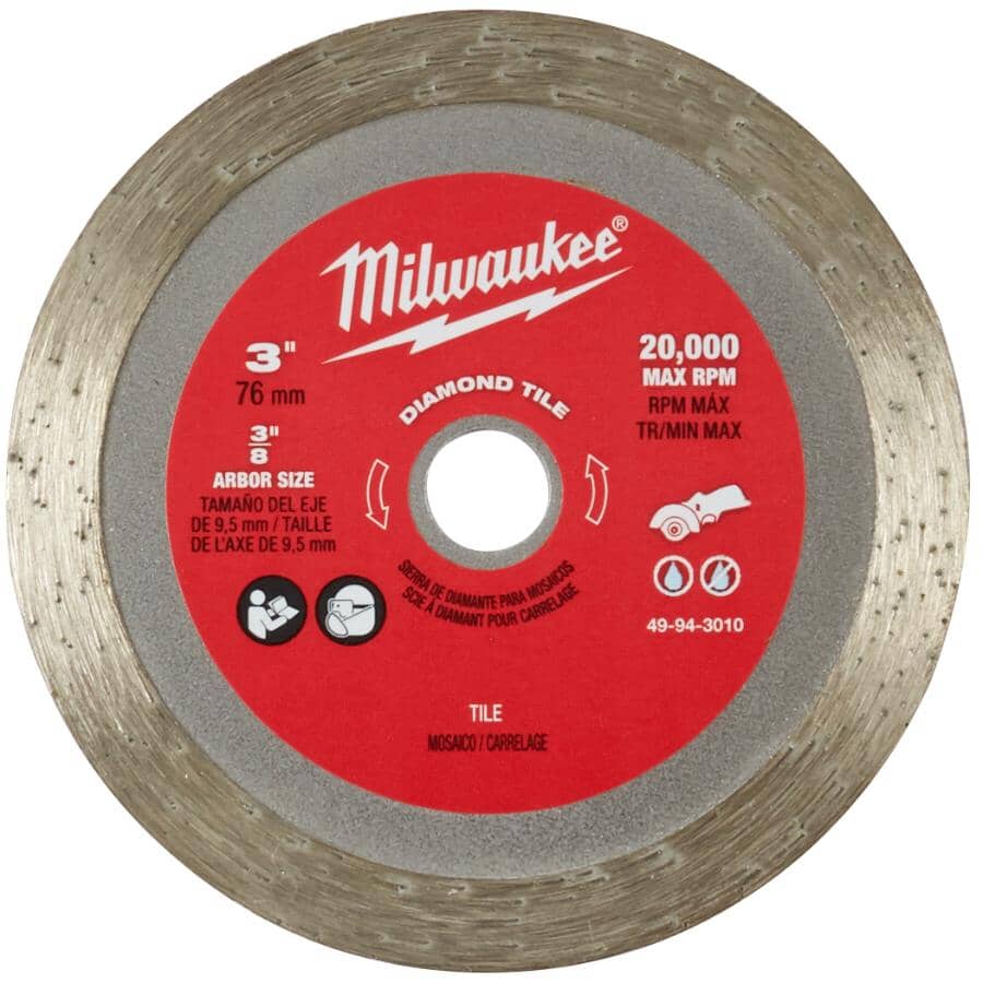 MILWAUKEE 3" Diamond Tile Blade | Home Hardware