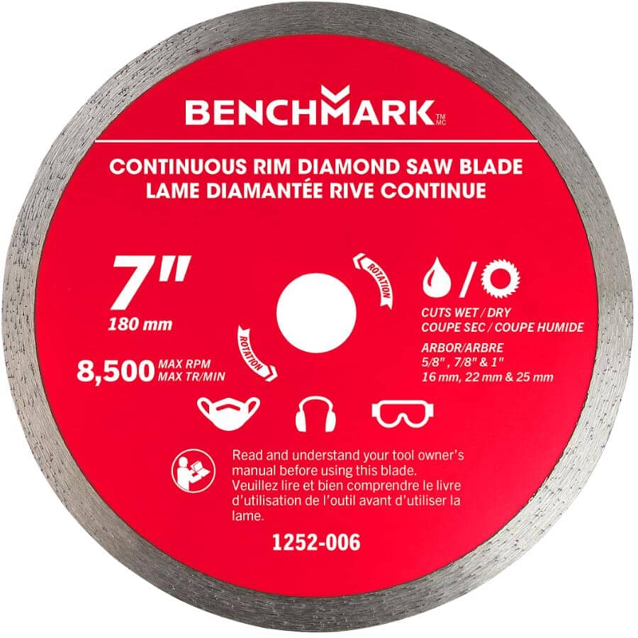 BENCHMARK 7" Continuous Wet / Dry Diamond Blade | Home Hardware