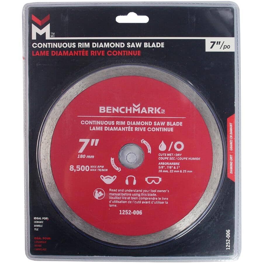 BENCHMARK 7" Continuous Wet / Dry Diamond Blade | Home Hardware
