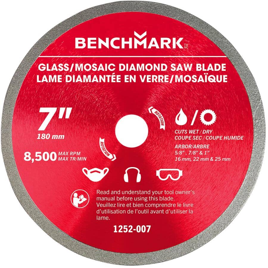 BENCHMARK 7" Glass / Mosaic Wet Diamond Blade | Home Hardware