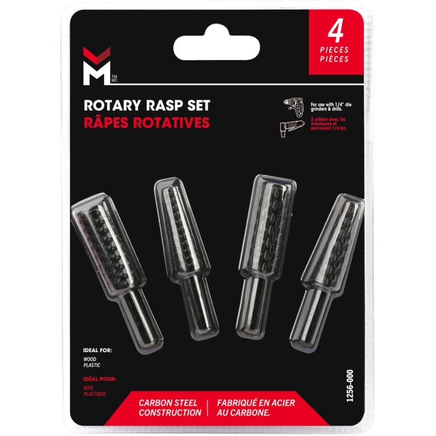 BENCHMARK Rotary Rasp Set - 4 Piece | Home Hardware