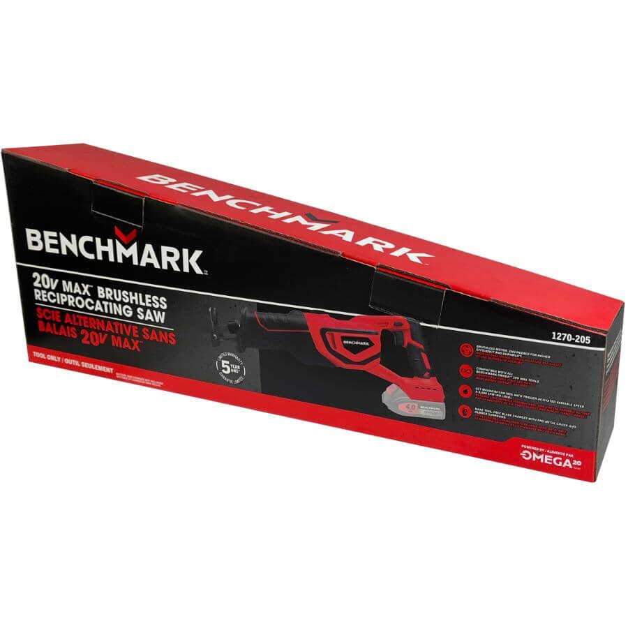 BENCHMARK 20V Max Cordless Reciprocating Saw | Home Hardware