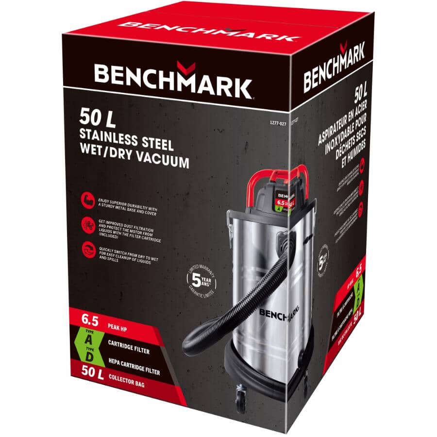BENCHMARK 50 L Wet Dry Vacuum | Home Hardware
