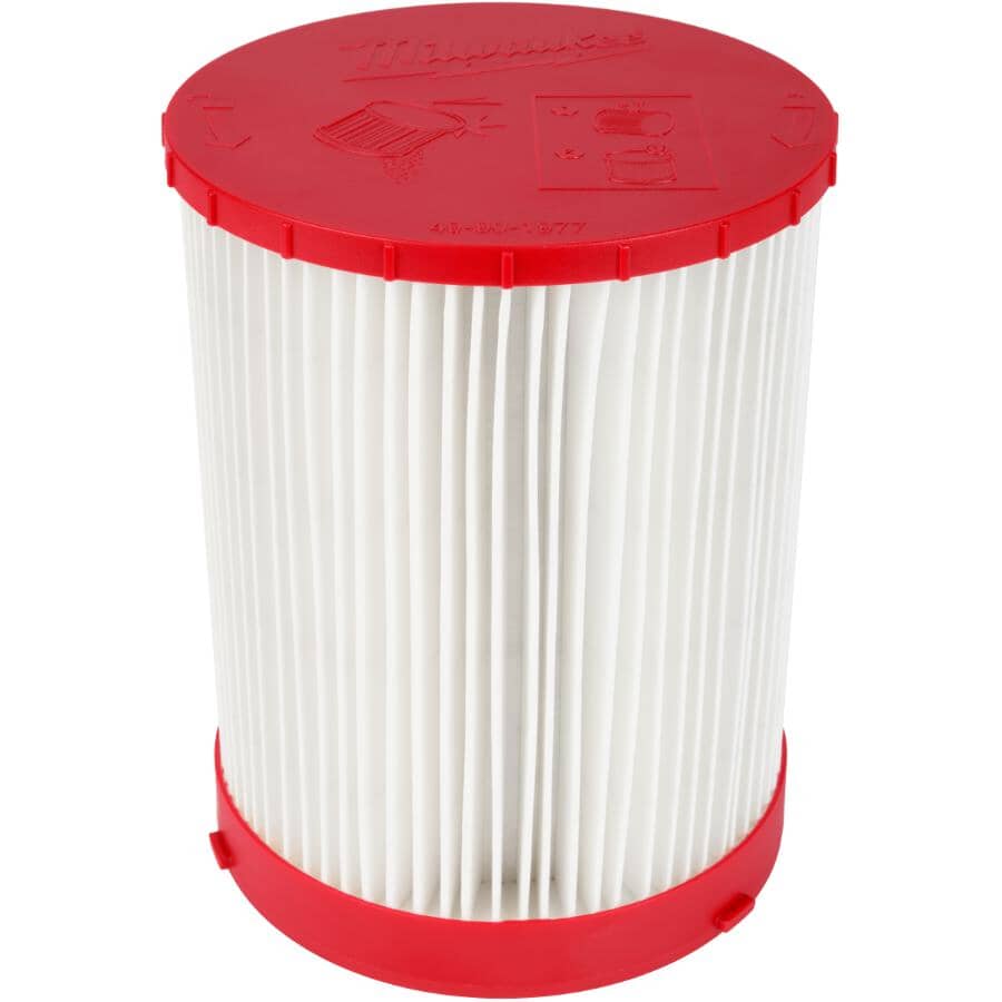 MILWAUKEE Large Wet / Dry Vacuum Replacement HEPA Cartridge Filter ...