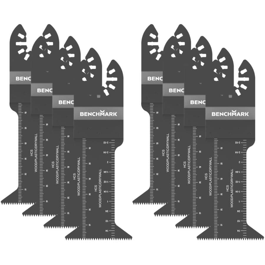 BENCHMARK Extra Long Plunge Oscillating Blades – 1-3/4", 8 pack | Home ...