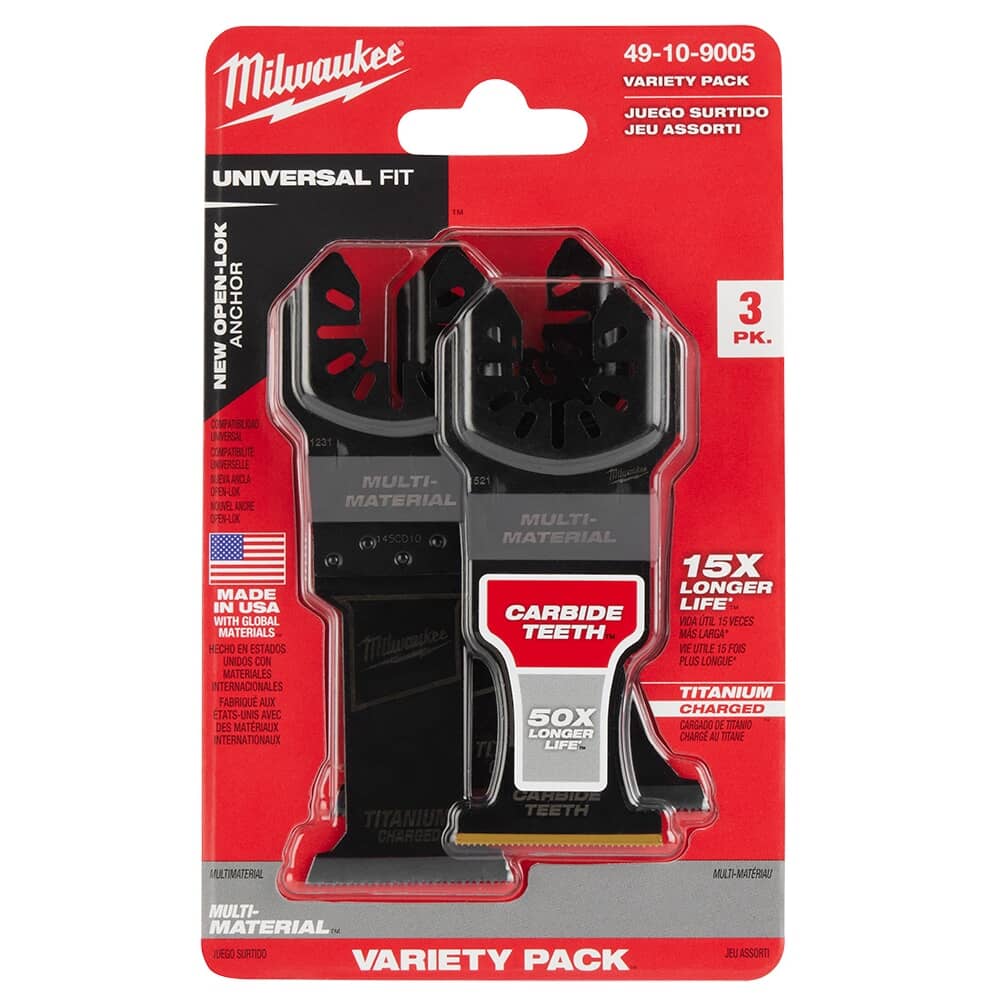 MILWAUKEE Open-Lok Multi-Tool Oscillating Multi-Material Cutting Blades ...
