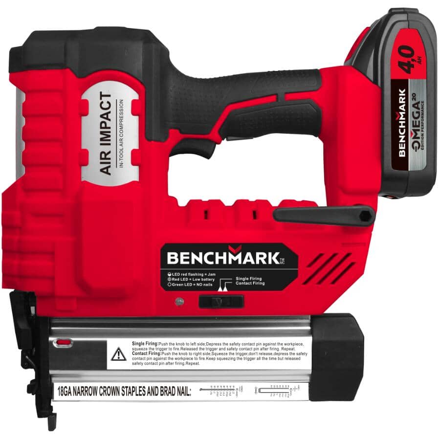 BENCHMARK 20V Cordless Brad Nail & Staple Gun | Home Hardware