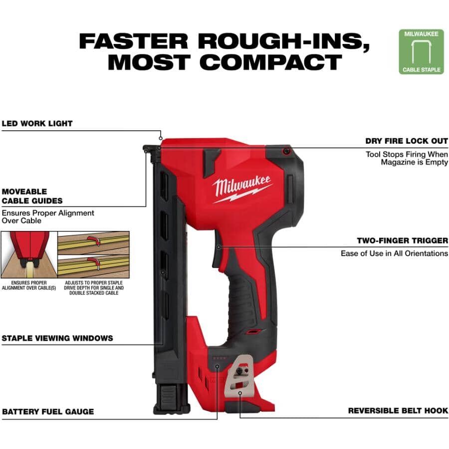 MILWAUKEE M12 Cordless Cable Stapler | Home Hardware