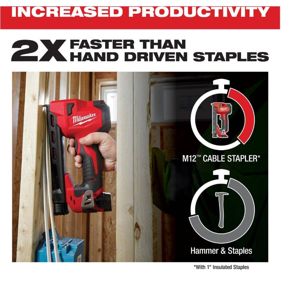MILWAUKEE M12 Cordless Cable Stapler | Home Hardware
