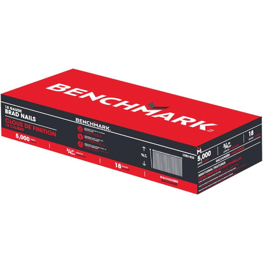 BENCHMARK 3/4" 18 Gauge Brad Nails | Home Hardware