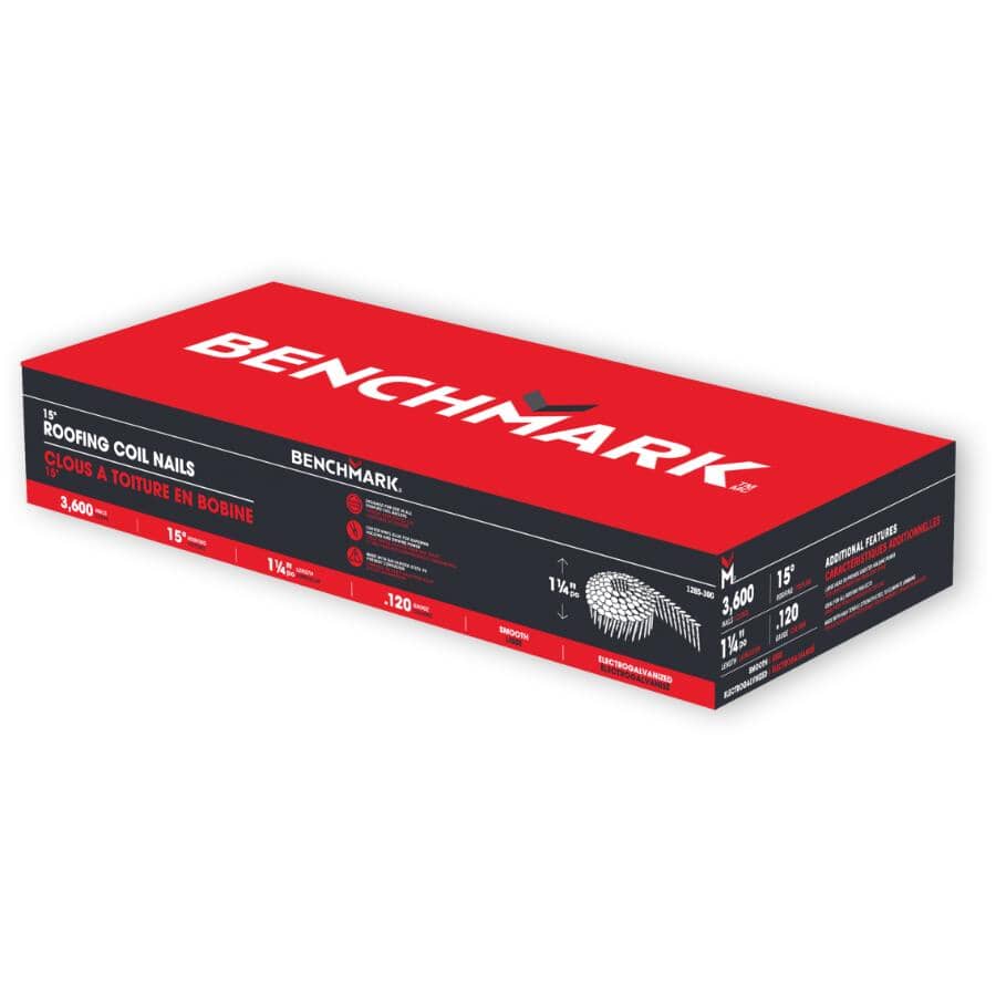 BENCHMARK 1-1/4" 0.120 Gauge EG Coil Roofing Nails | Home Hardware