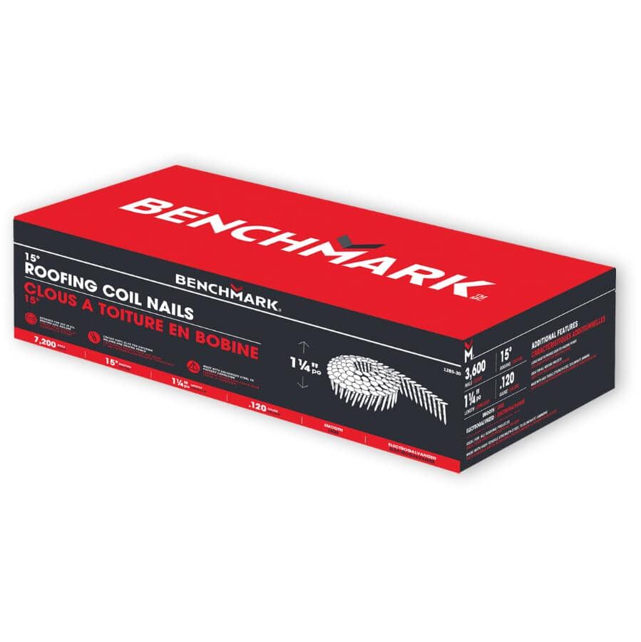 BENCHMARK 1-1/4" 0.120 Gauge EG Coil Roofing Nails | Home Hardware