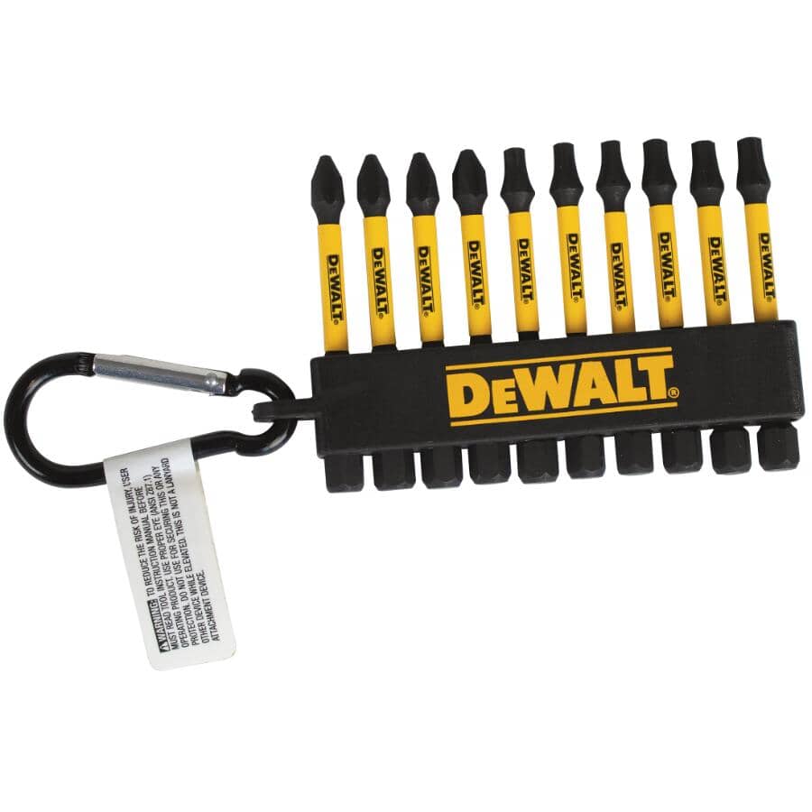 DEWALT FlexTorq 2.25" Mixed Bits with Carabiner Clip Screw Bit Set ...