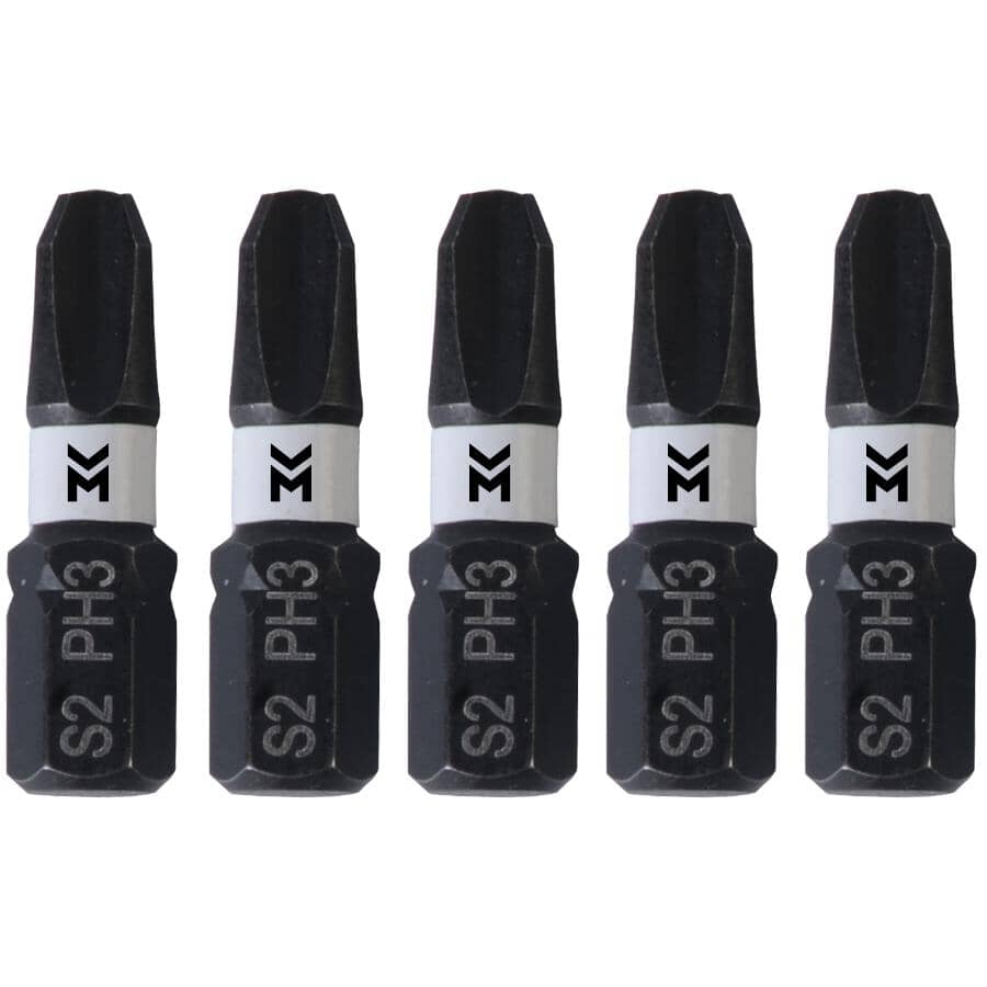BENCHMARK 1" #3 Phillips Power Bits | Home Hardware