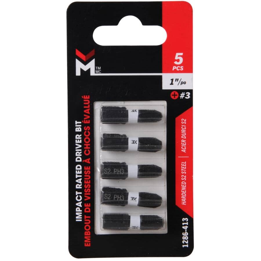 BENCHMARK 1" #3 Phillips Power Bits | Home Hardware