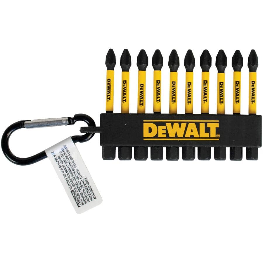 DEWALT FlexTorq 2.25" Phillips Screw Bit Set with Carabiner Clip | Home ...