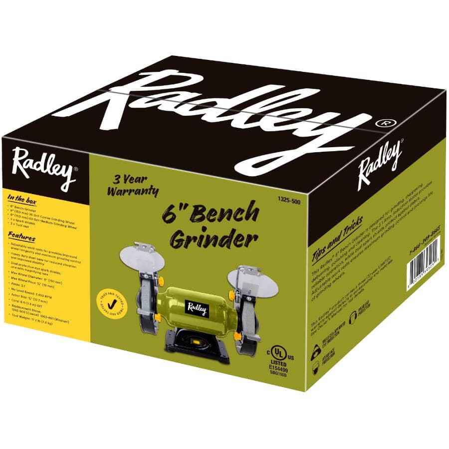 RADLEY 6" 2 Amp Bench Grinder | Home Hardware