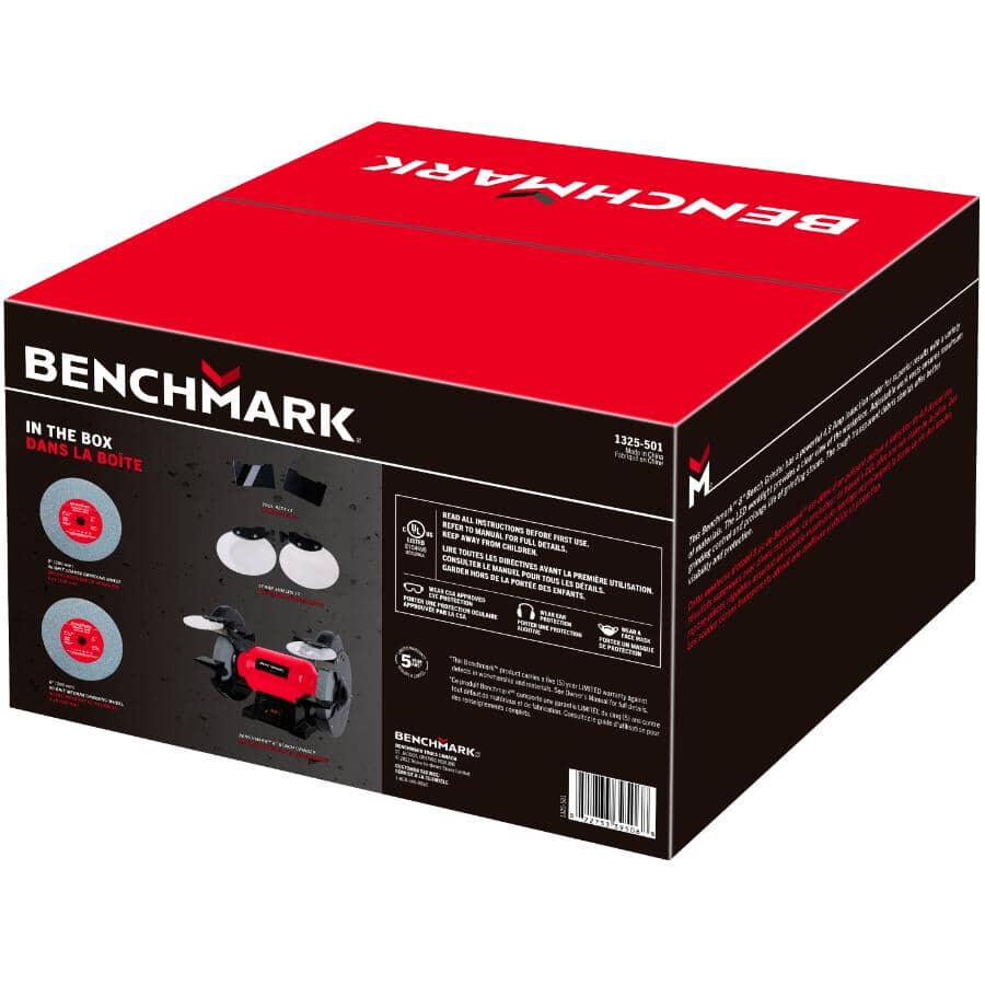 BENCHMARK 8" 4.8 Amp Bench Grinder | Home Hardware