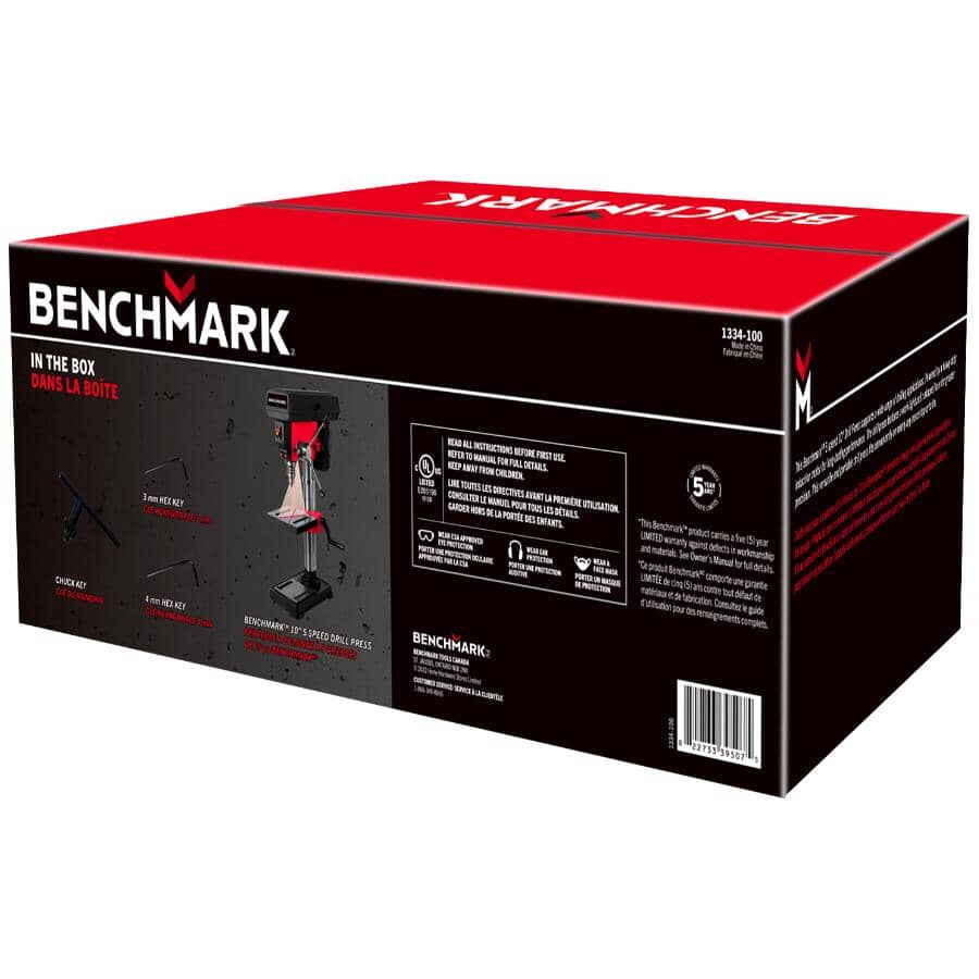 BENCHMARK 10" 5 Speed Bench Drill Press | Home Hardware