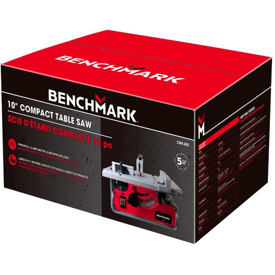 BENCHMARK 10" Compact Table Saw | Home Hardware